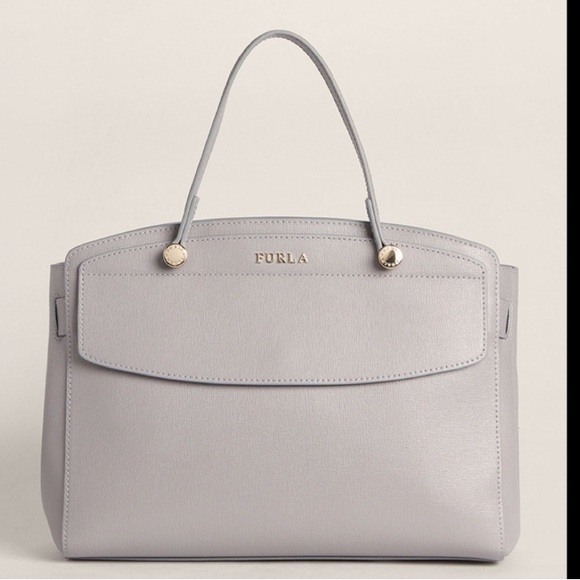 Furla | Bags | Nwot Furla Gray Saffiano Leather Stella Tote | Poshmark